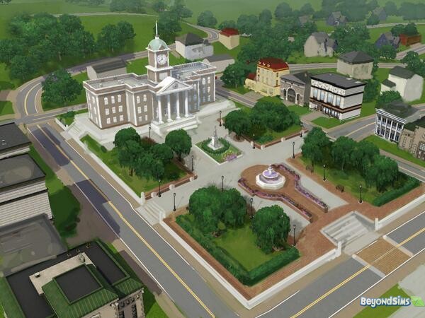 Concept Art Town Square of Twinbrook - BeyondSims