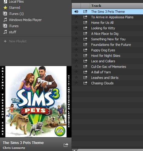 Spotify and The Sims 3 Pets Soundtrack - BeyondSims