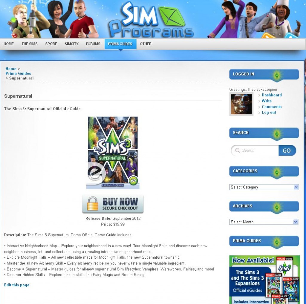 Prima Guides + SimPrograms = AWESIM!!! - BeyondSims
