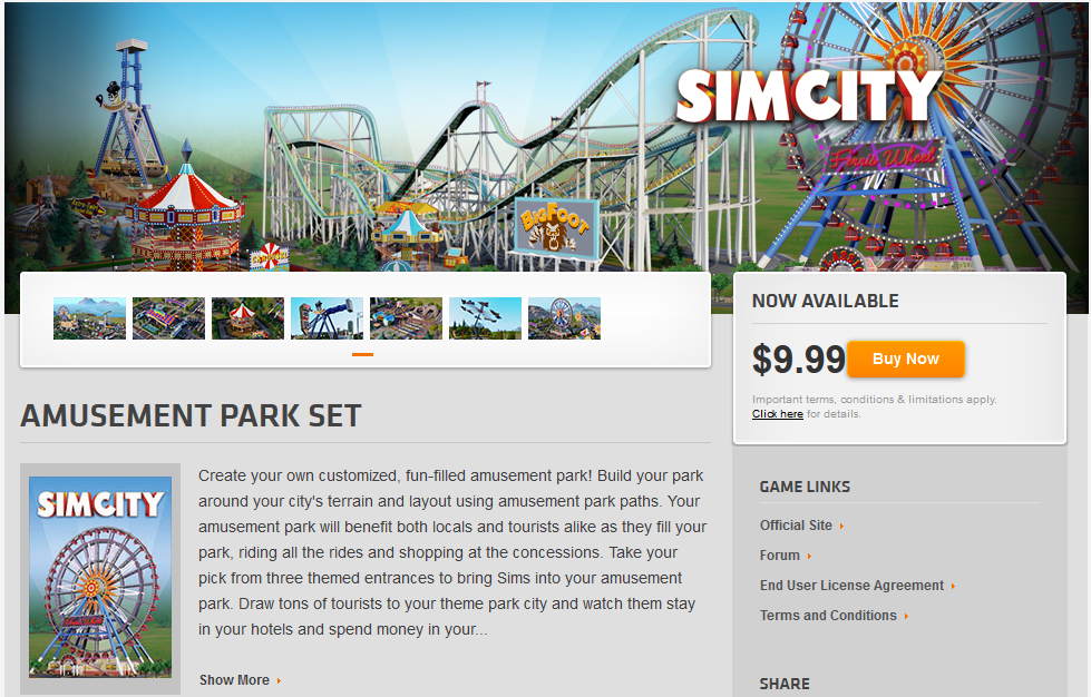 SimCity Amusement Park DLC Now Available! - BeyondSims