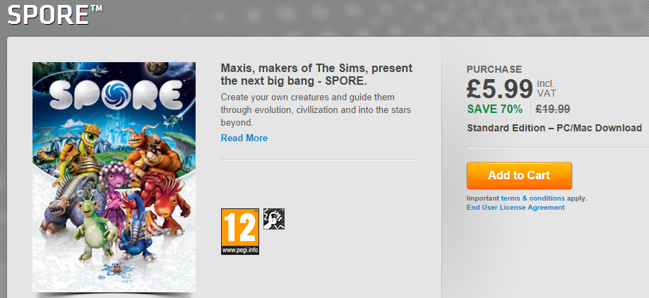 SPORE: Save 70% on Origin - BeyondSims