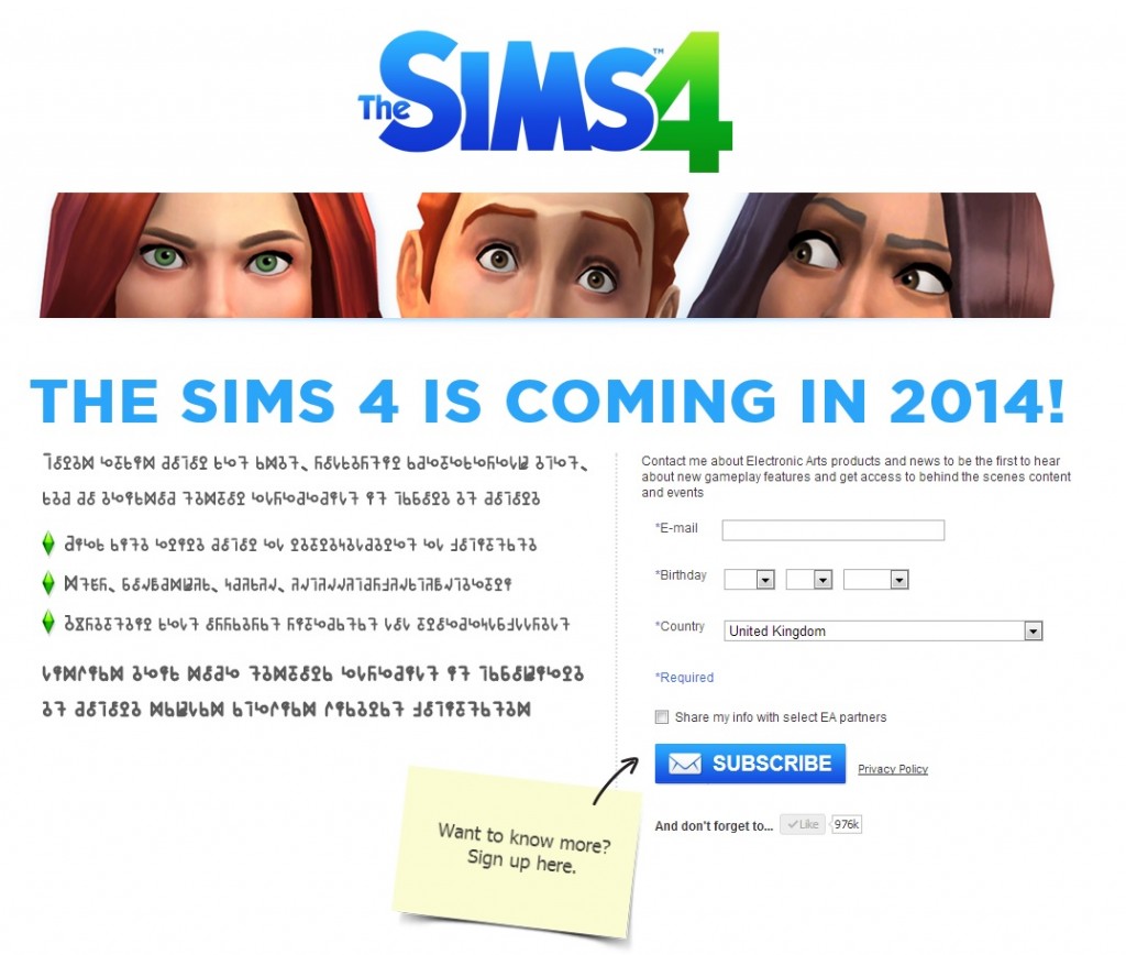 The Sims 4 Newsletter Sign-Up - BeyondSims